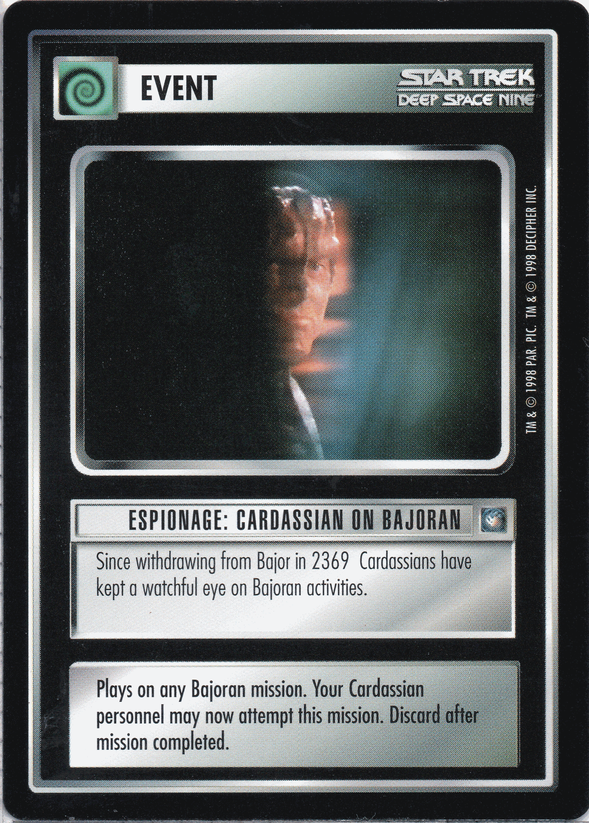 Espionage Cardassian On Bajoran Ds9 Cardguide Wiki Fandom