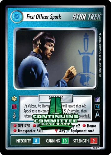 First Officer Spock (VP TCC) | CardGuide Wiki | Fandom