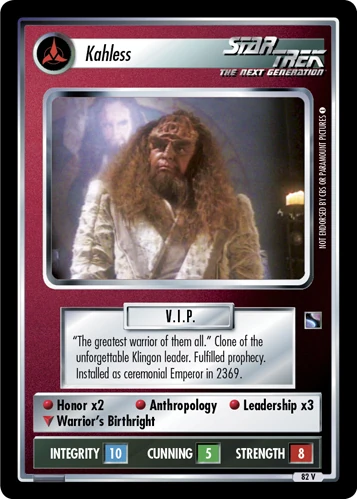 Kahless (TNG) | CardGuide Wiki | Fandom