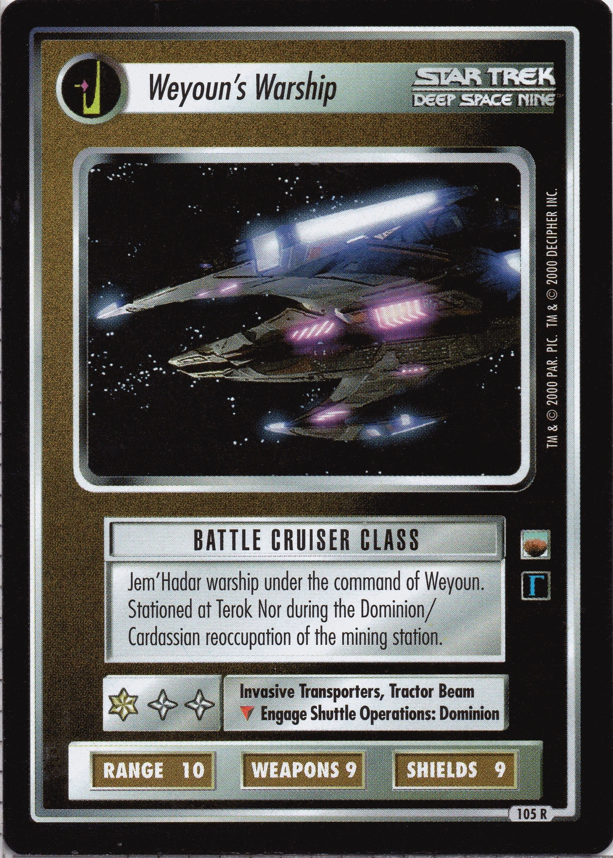 Weyoun's Warship (TTWT) | CardGuide Wiki | Fandom