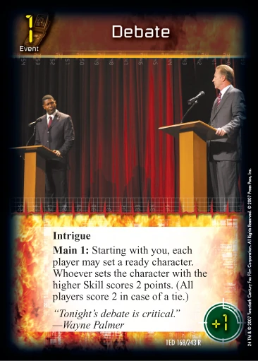 Debate (1E) | CardGuide Wiki | Fandom