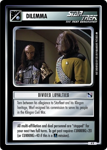 Divided Loyalties (TNG) | CardGuide Wiki | Fandom