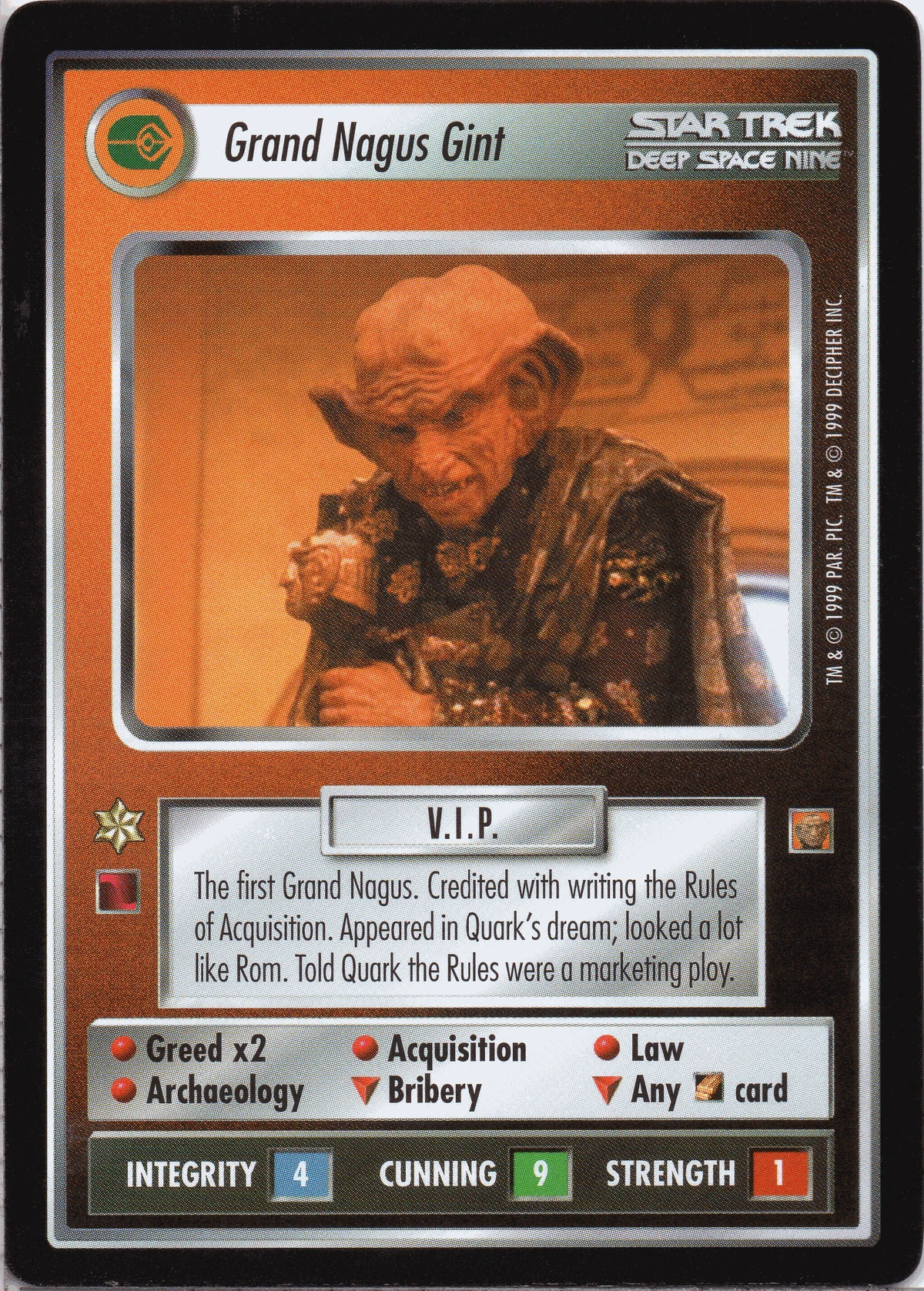 Grand Nagus Gint | CardGuide Wiki | Fandom