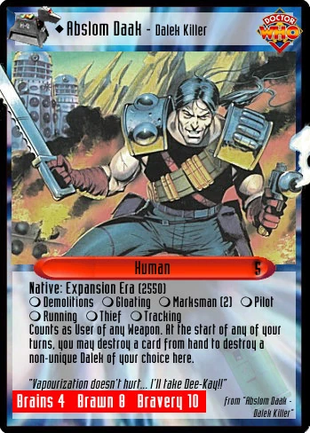 Abslom Daak - Dalek Killer (RD2) | CardGuide Wiki | Fandom