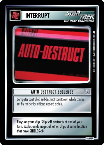 Auto-Destruct Sequence (Errata) | CardGuide Wiki | Fandom