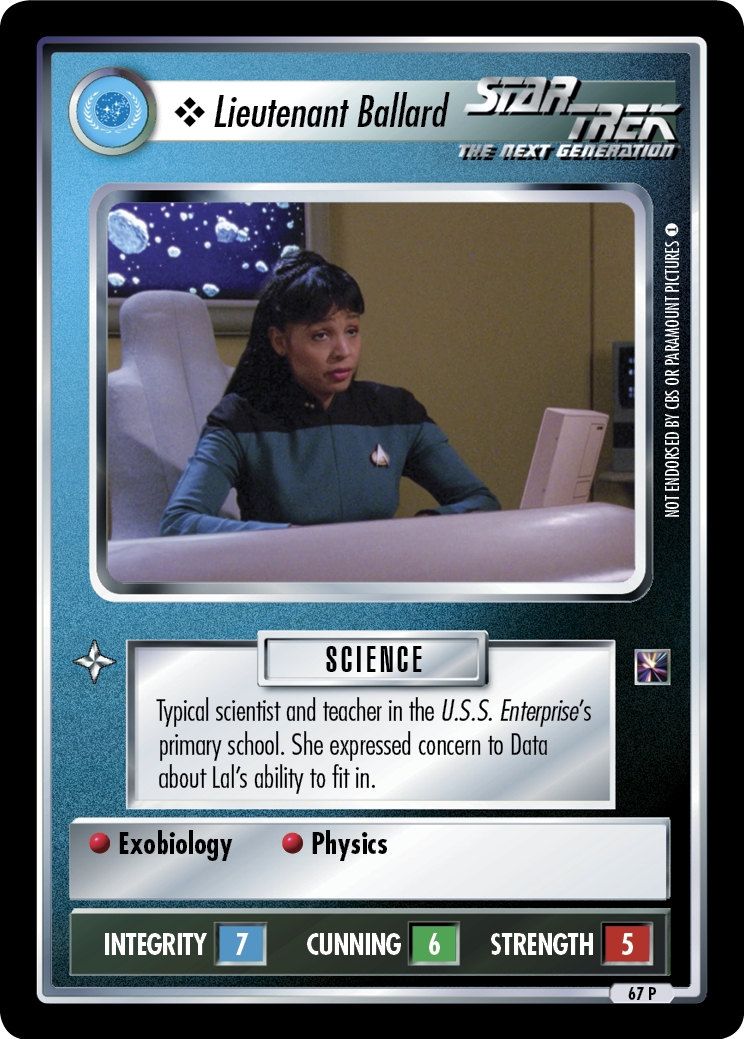 Lieutenant Ballard Wpe Cardguide Wiki Fandom