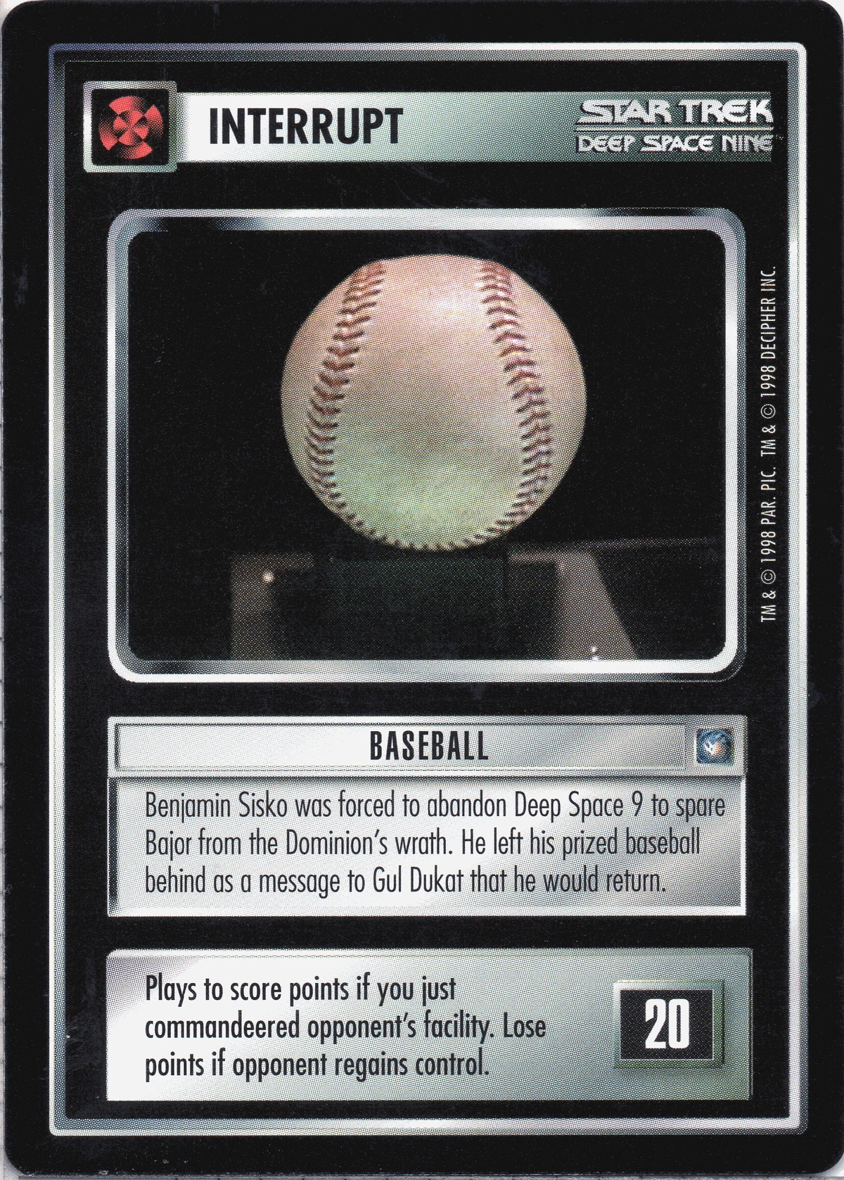 Baseball (DS9) | CardGuide Wiki | Fandom