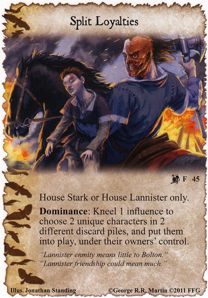 Split Loyalties (LotR) | CardGuide Wiki | Fandom