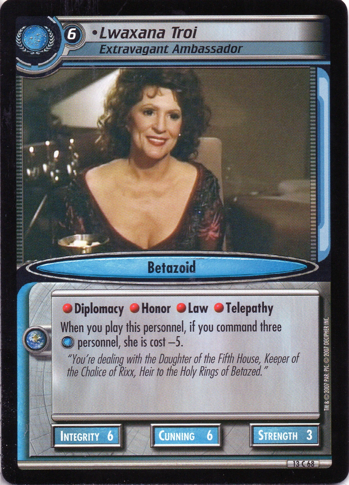 Lwaxana Troi - Extravagant Ambassador (IAMD) | CardGuide Wiki | Fandom