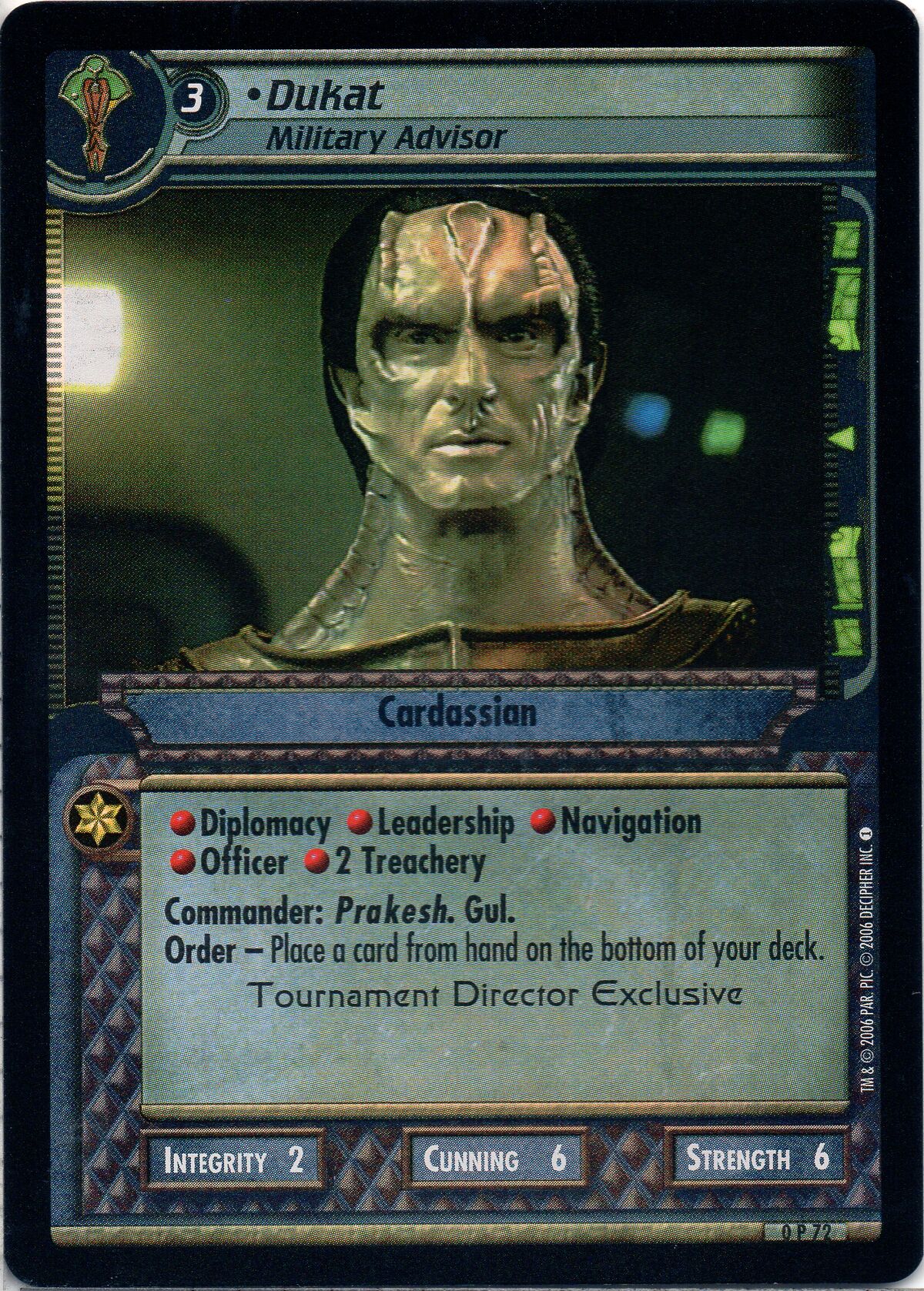Dukat Military Advisor P Cardguide Wiki Fandom