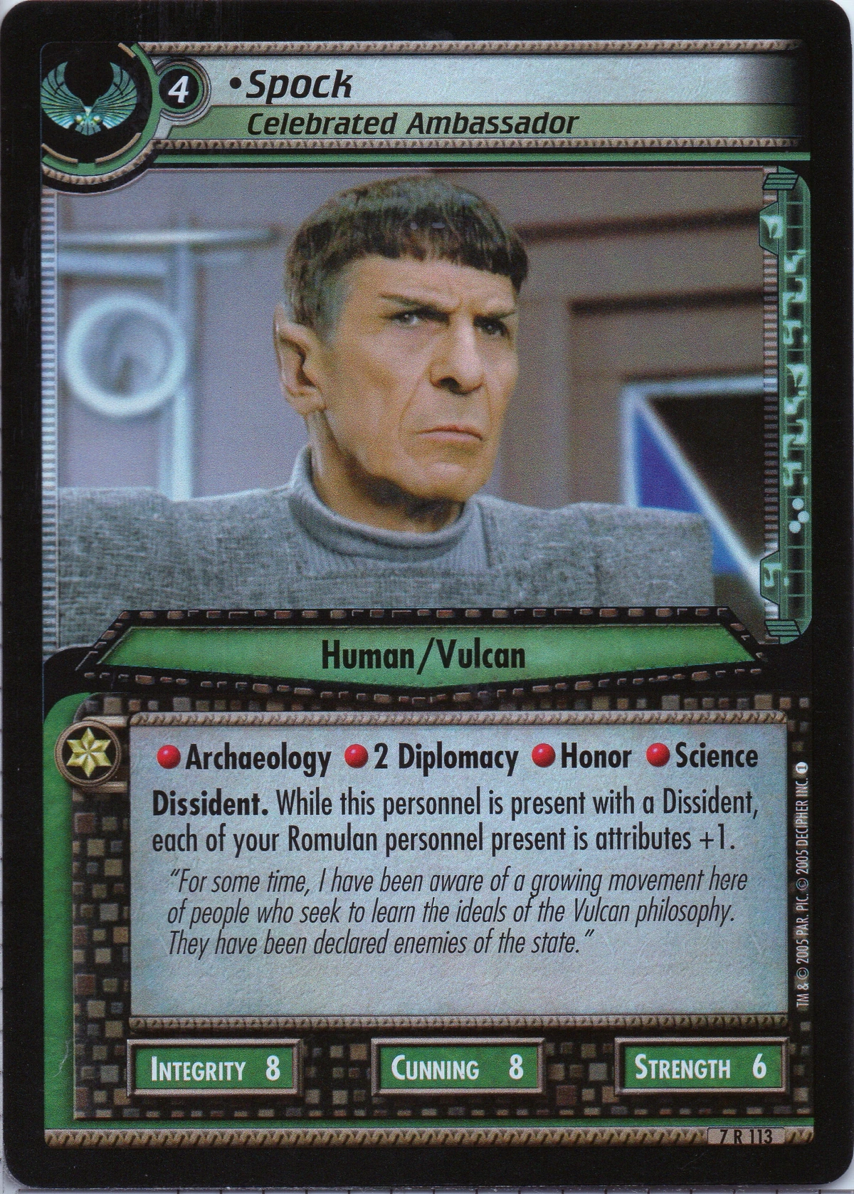 Spock - Celebrated Ambassador (SNW) | CardGuide Wiki | Fandom
