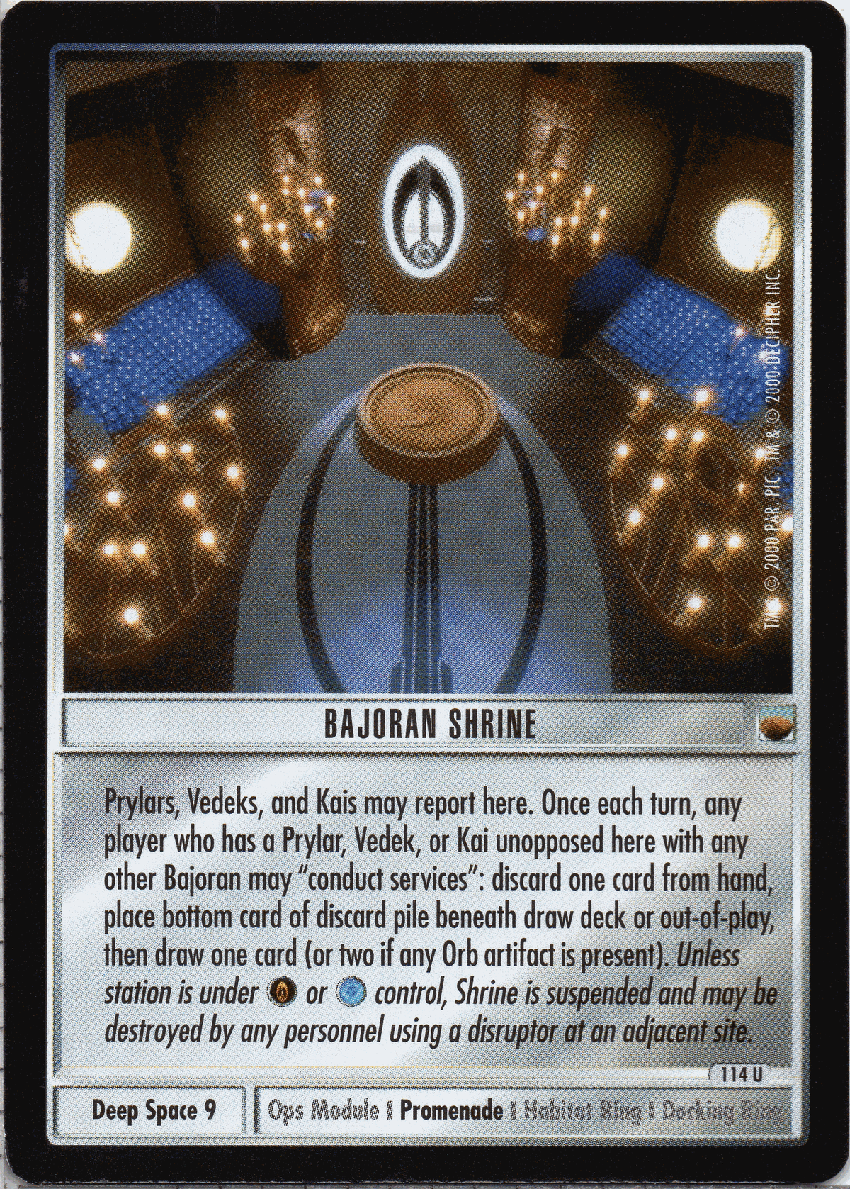 Bajoran Shrine Ttwt Cardguide Wiki Fandom