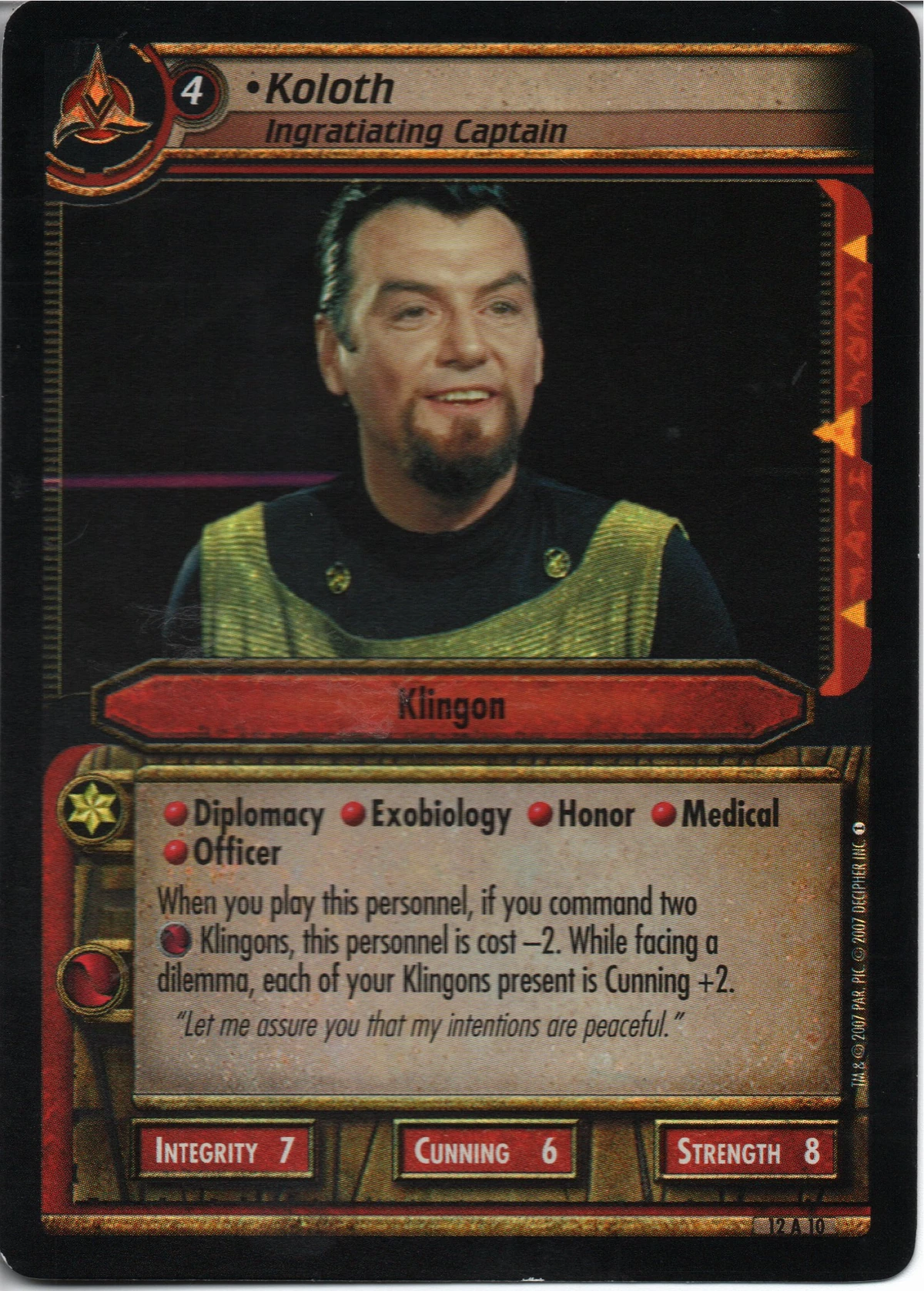 Koloth - Ingratiating Captain (Archive) | CardGuide Wiki | Fandom