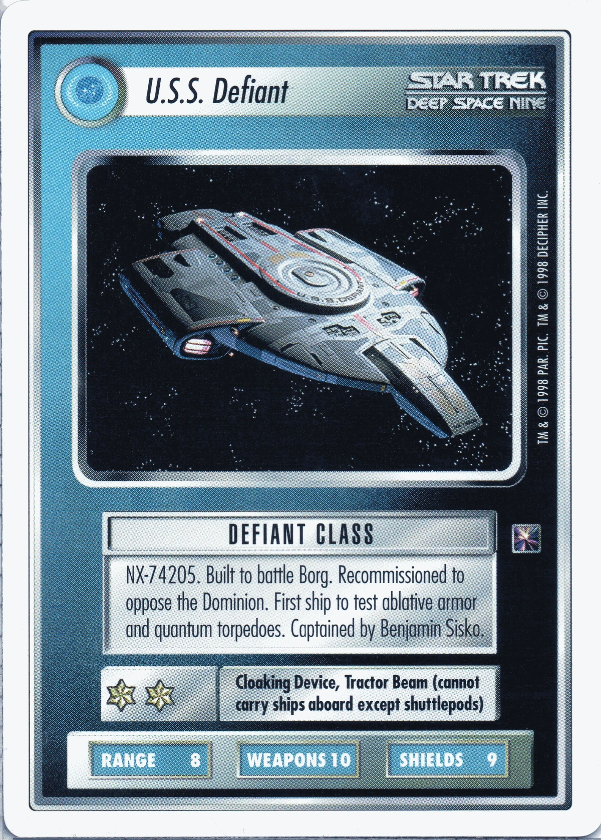 U.S.S. Defiant (DS9) | CardGuide Wiki | Fandom