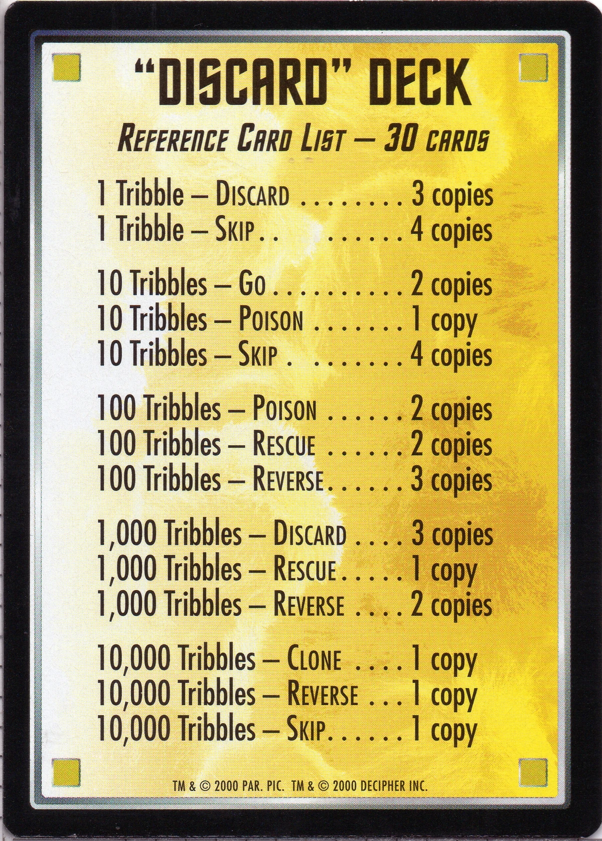 Reference Card (Yellow) (TRB) | CardGuide Wiki | Fandom