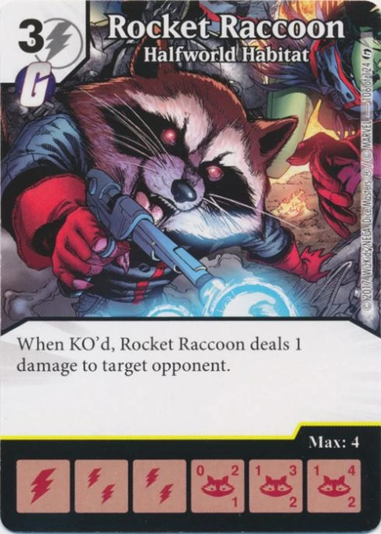 Rocket Raccoon - Halfworld Habitat (GotG) | CardGuide Wiki | Fandom