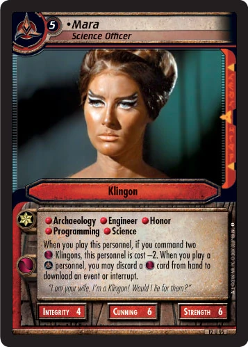 Mara - Science Officer (TATV) | CardGuide Wiki | Fandom