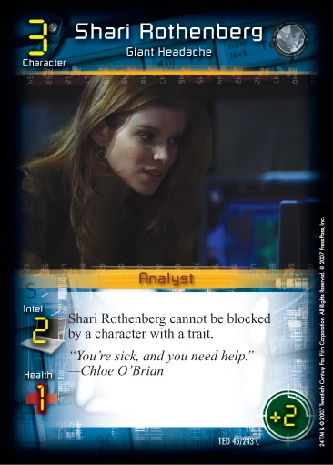 Shari Rothenberg - Giant Headache (1E) | CardGuide Wiki | Fandom