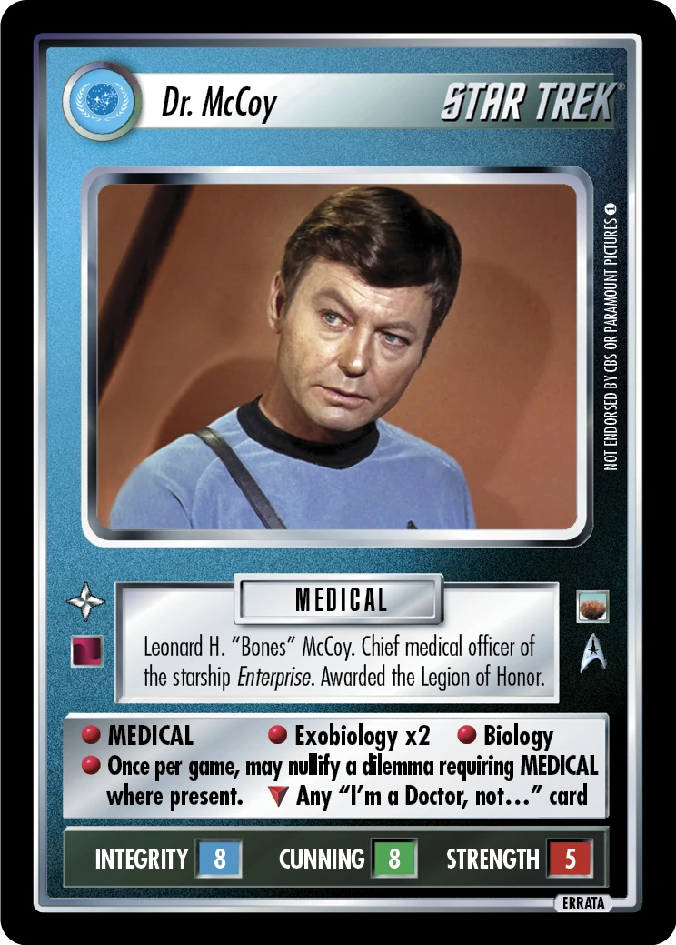 Dr. McCoy (Errata) (TTWT) | CardGuide Wiki | Fandom