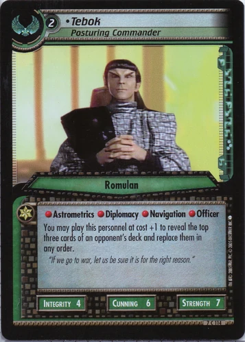 Tebok - Posturing Commander (SNW) | CardGuide Wiki | Fandom