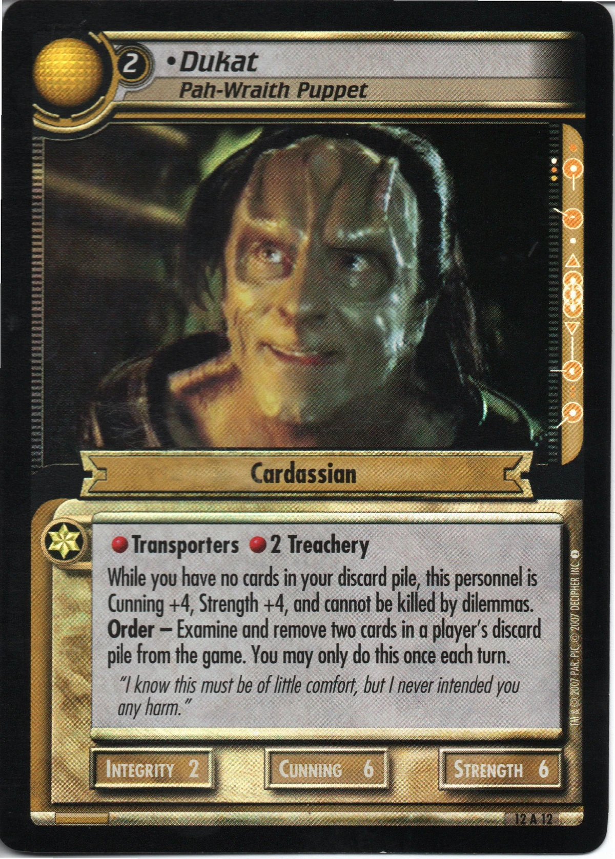 Dukat - Pah-Wraith Puppet (Archive) | CardGuide Wiki | Fandom