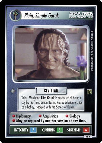 Plain, Simple Garak (EMS) | CardGuide Wiki | Fandom