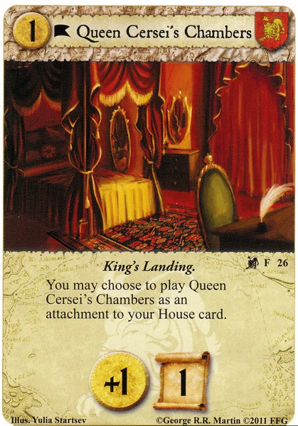 Queen Cersei's Chambers (LotR) | CardGuide Wiki | Fandom