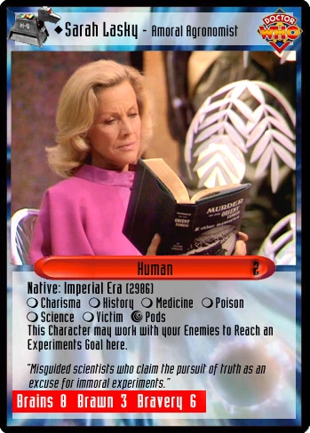 Sarah Lasky - Amoral Agronomist (IS) | CardGuide Wiki | Fandom