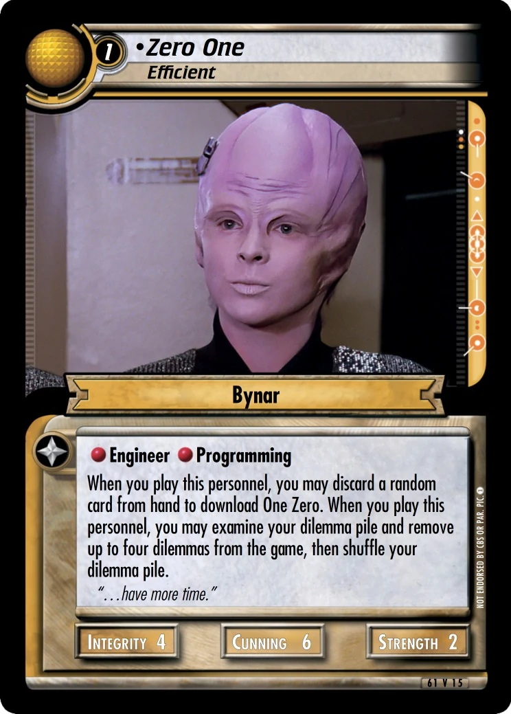 Zero One - Efficient (SC) | CardGuide Wiki | Fandom