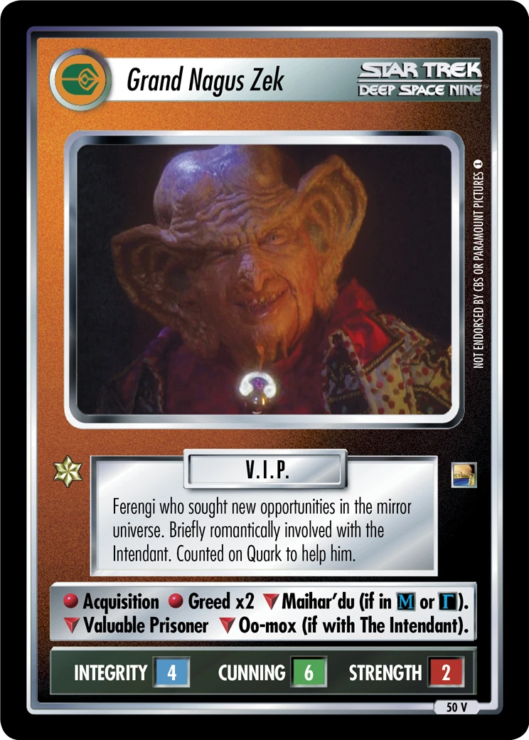 Grand Nagus Zek (TtLG) | CardGuide Wiki | Fandom
