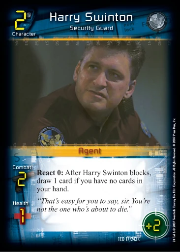 Harry Swinton - Security Guard (1E) | CardGuide Wiki | Fandom