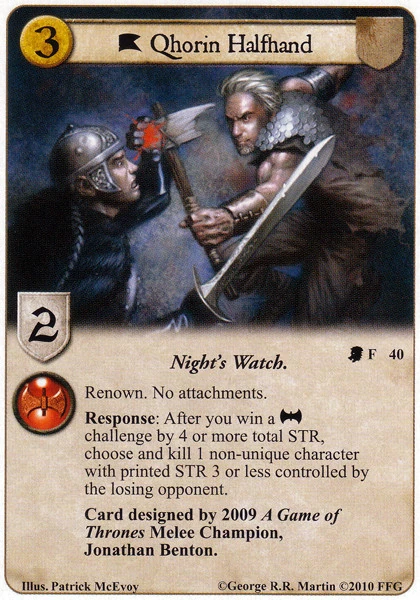 Qhorin Halfhand (LoW) | CardGuide Wiki | Fandom