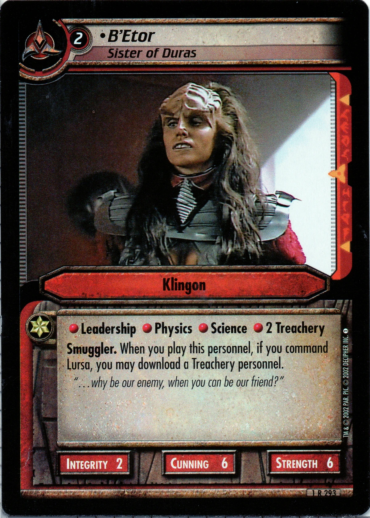 B'Etor - Sister of Duras (2E) | CardGuide Wiki | Fandom