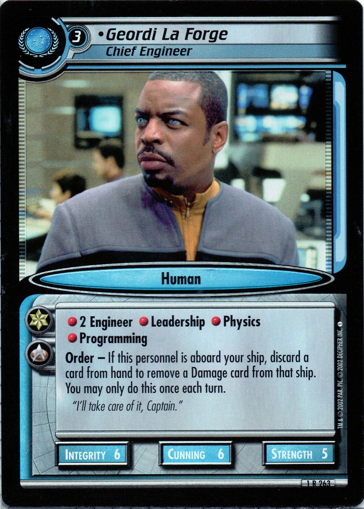 Geordi La Forge Chief Engineer 2e Cardguide Wiki Fandom