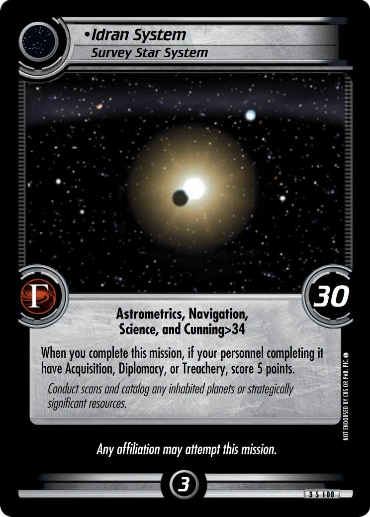 Idran System - Survey Star System (Errata) (CtA) | CardGuide Wiki | Fandom