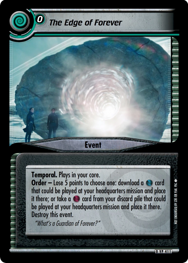 The Edge of Forever (VP) | CardGuide Wiki | Fandom