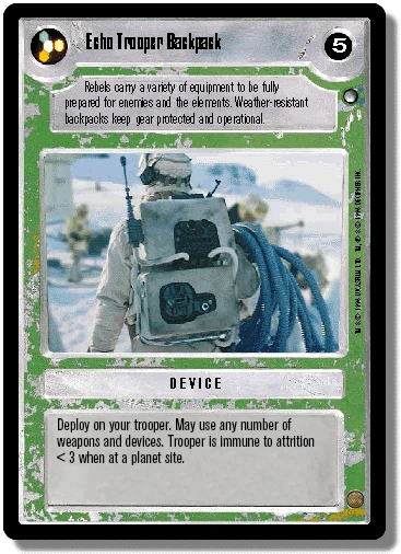 Echo Trooper Backpack (Hoth) | CardGuide Wiki | Fandom