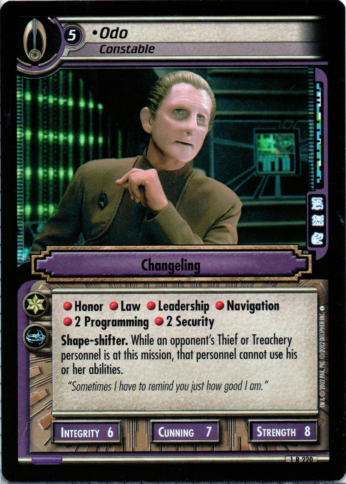 Odo - Constable (2E) | CardGuide Wiki | Fandom