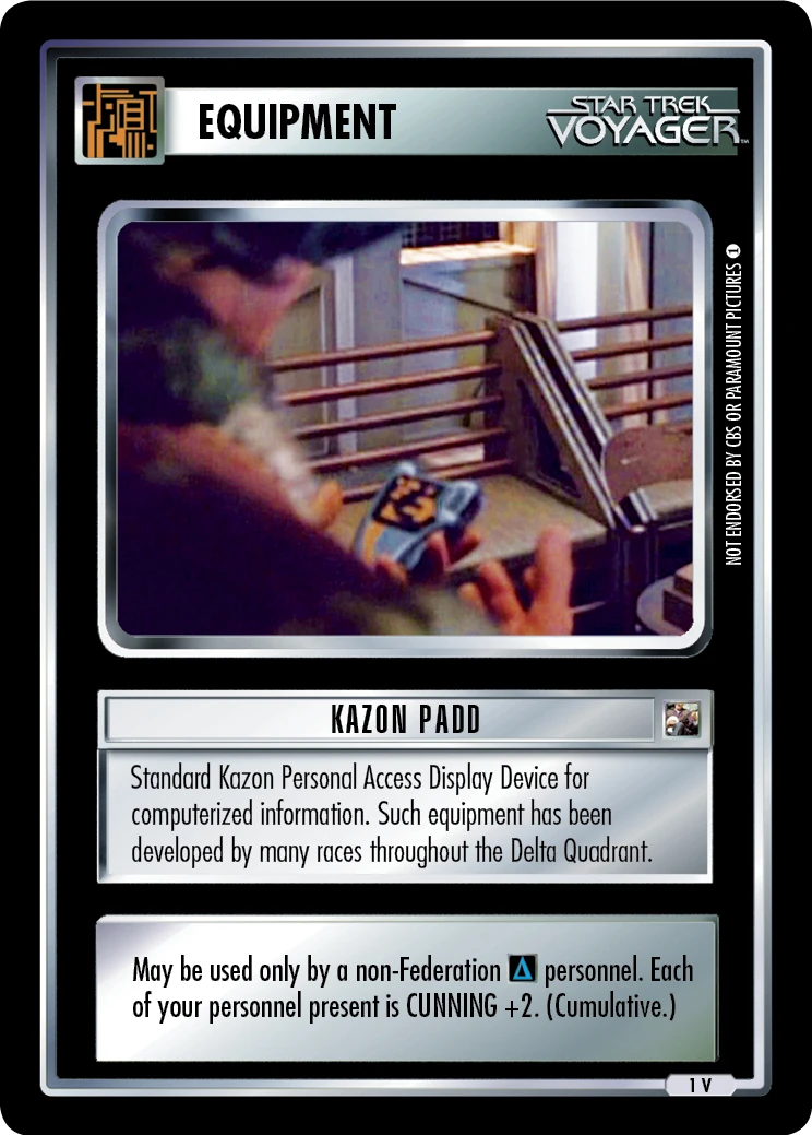 Kazon PADD (TG) | CardGuide Wiki | Fandom
