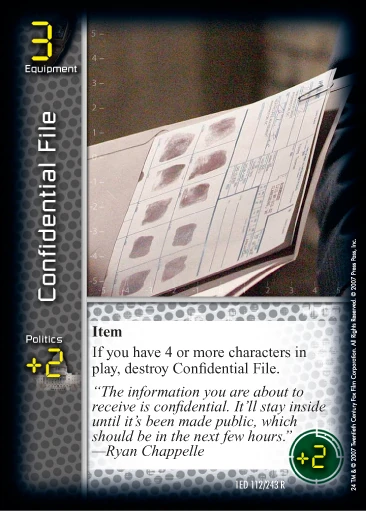 Confidential File (1E) | CardGuide Wiki | Fandom