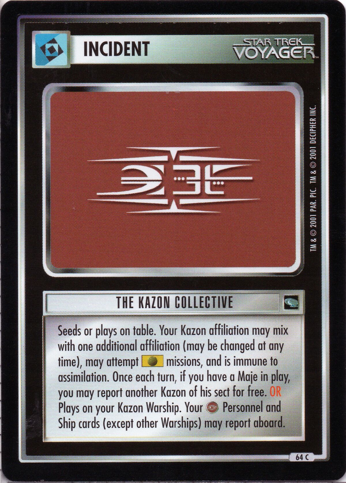 The Kazon Collective Voy Cardguide Wiki Fandom