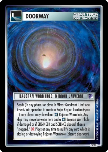 Bajoran Wormhole: Mirror Universe (VP) | CardGuide Wiki | Fandom
