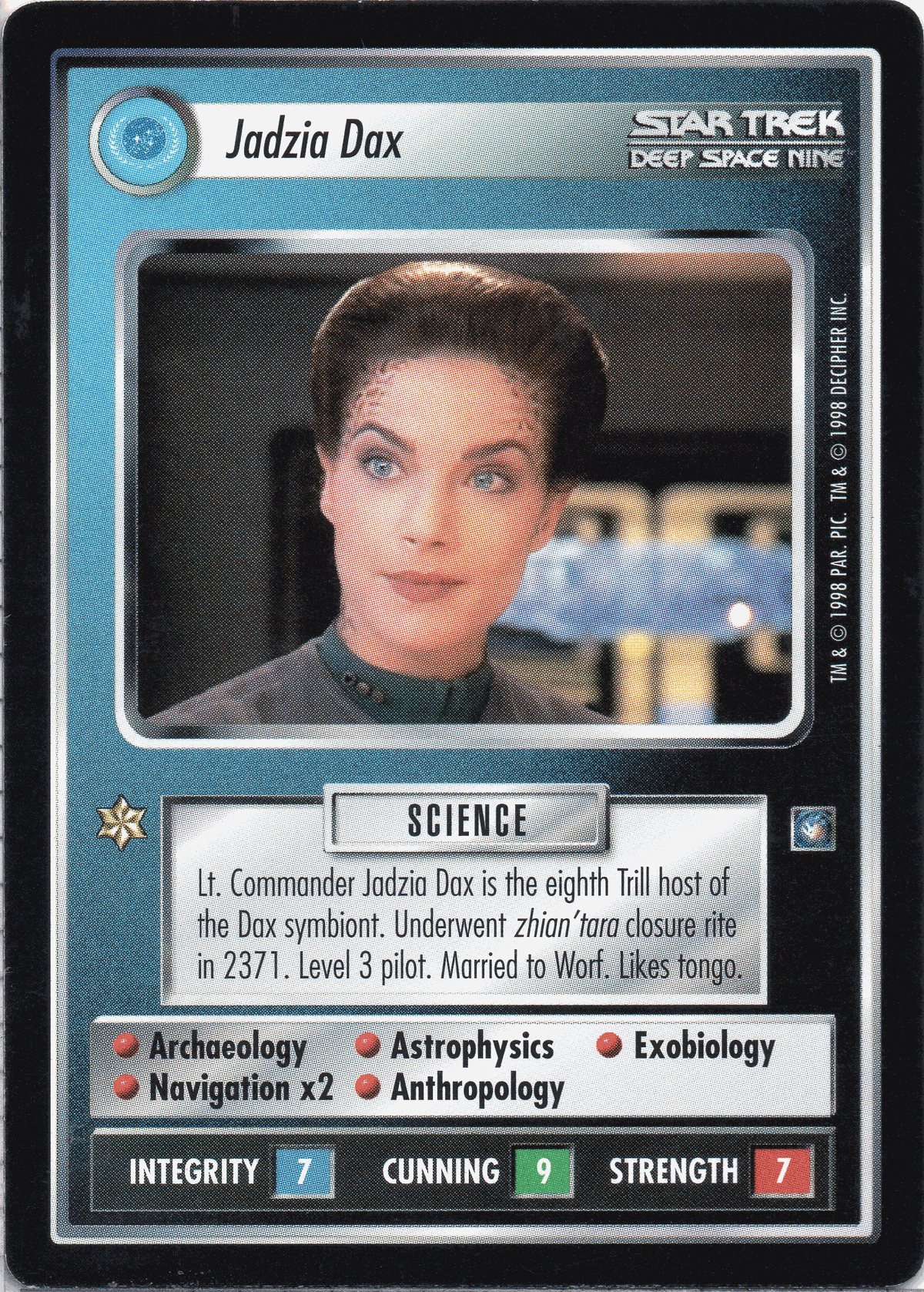 Jadzia Dax Ds9 Cardguide Wiki Fandom