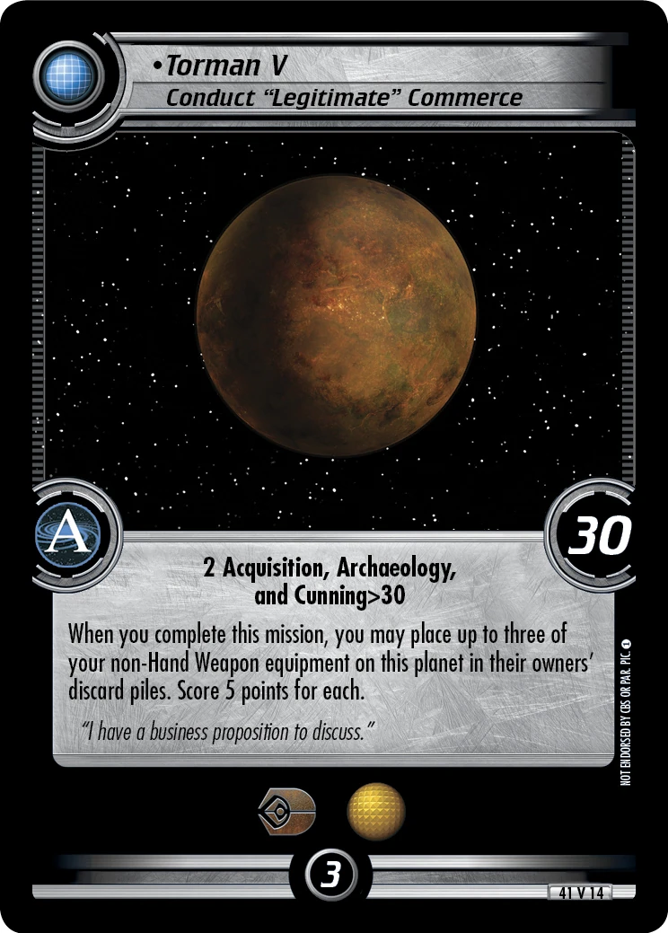 Torman V - Conduct "Legitimate" Commerce (Nth) | CardGuide Wiki | Fandom