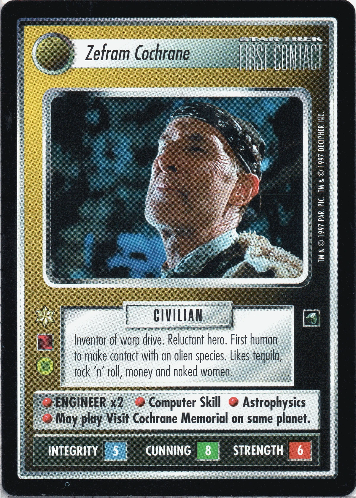 Zefram Cochrane (FC) | CardGuide Wiki | Fandom