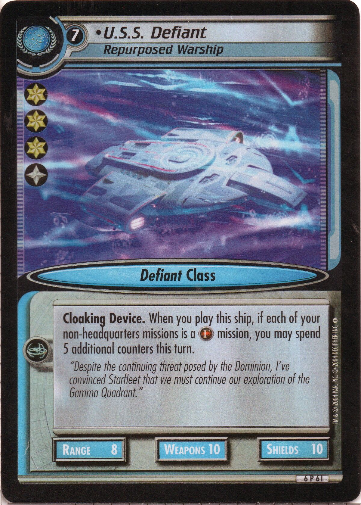 Uss Defiant Repurposed Warship Rf2 Cardguide Wiki Fandom