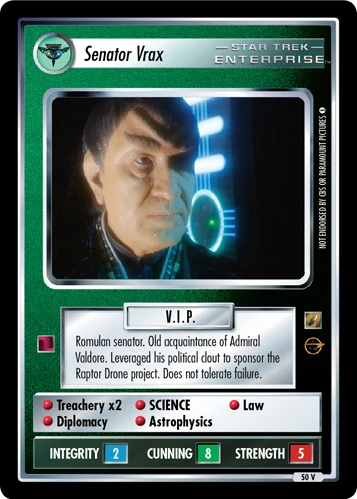 Senator Vrax (SoG) | CardGuide Wiki | Fandom