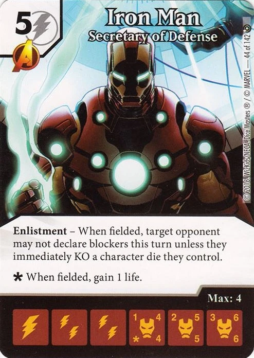 Iron Man - Secretary of Defense (CW) | CardGuide Wiki | Fandom