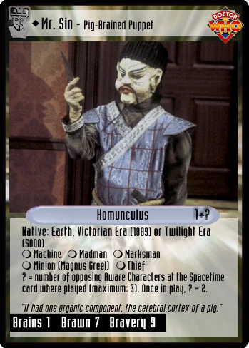 Mr. Sin - Pig-Brained Puppet (BS) | CardGuide Wiki | Fandom