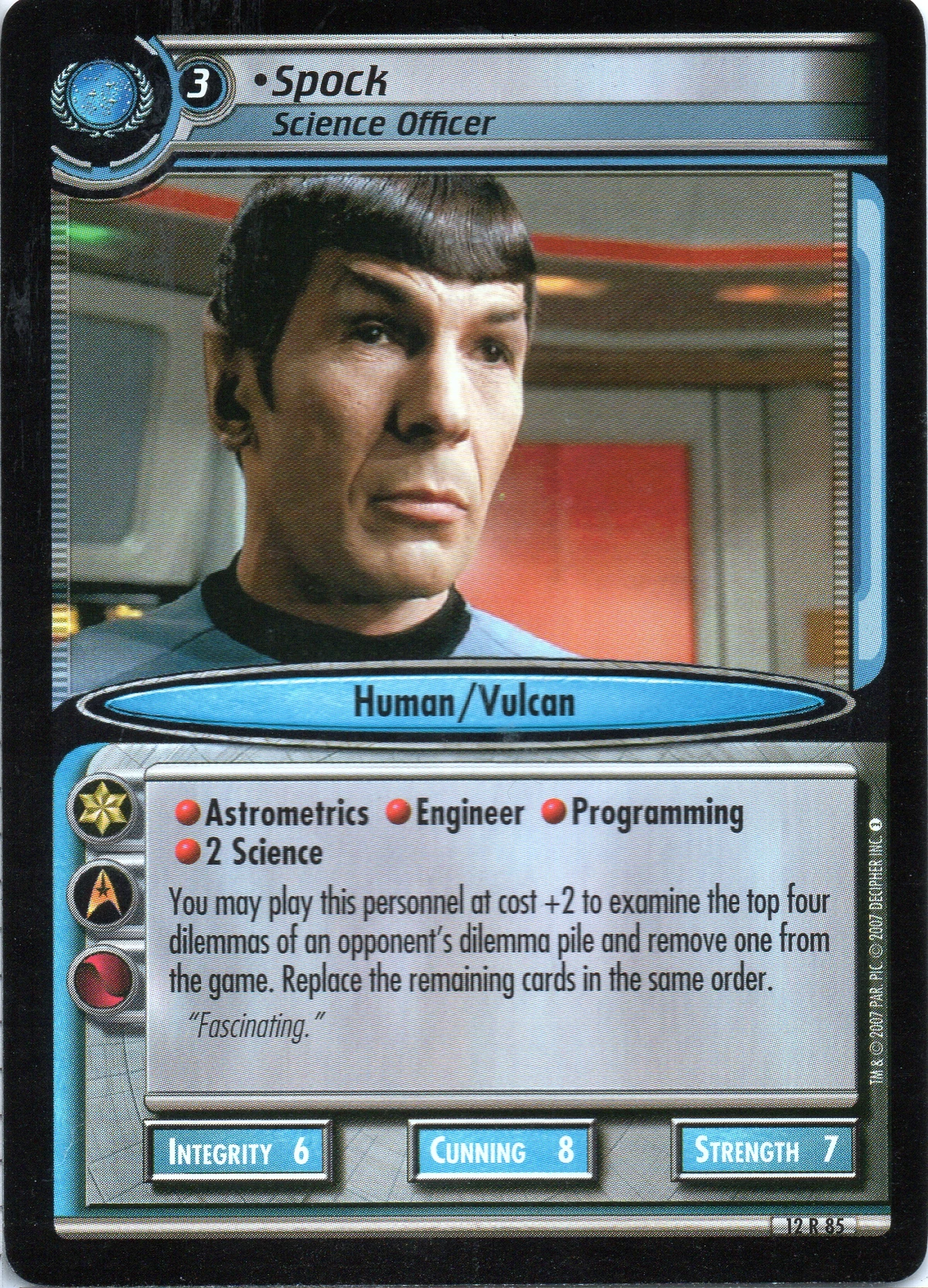 Spock - Science Officer (TATV) | CardGuide Wiki | Fandom